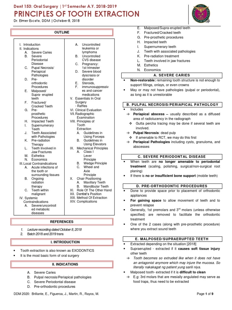 Oral Surgery Guide for Dental Students | PDF | Dental Anatomy ...