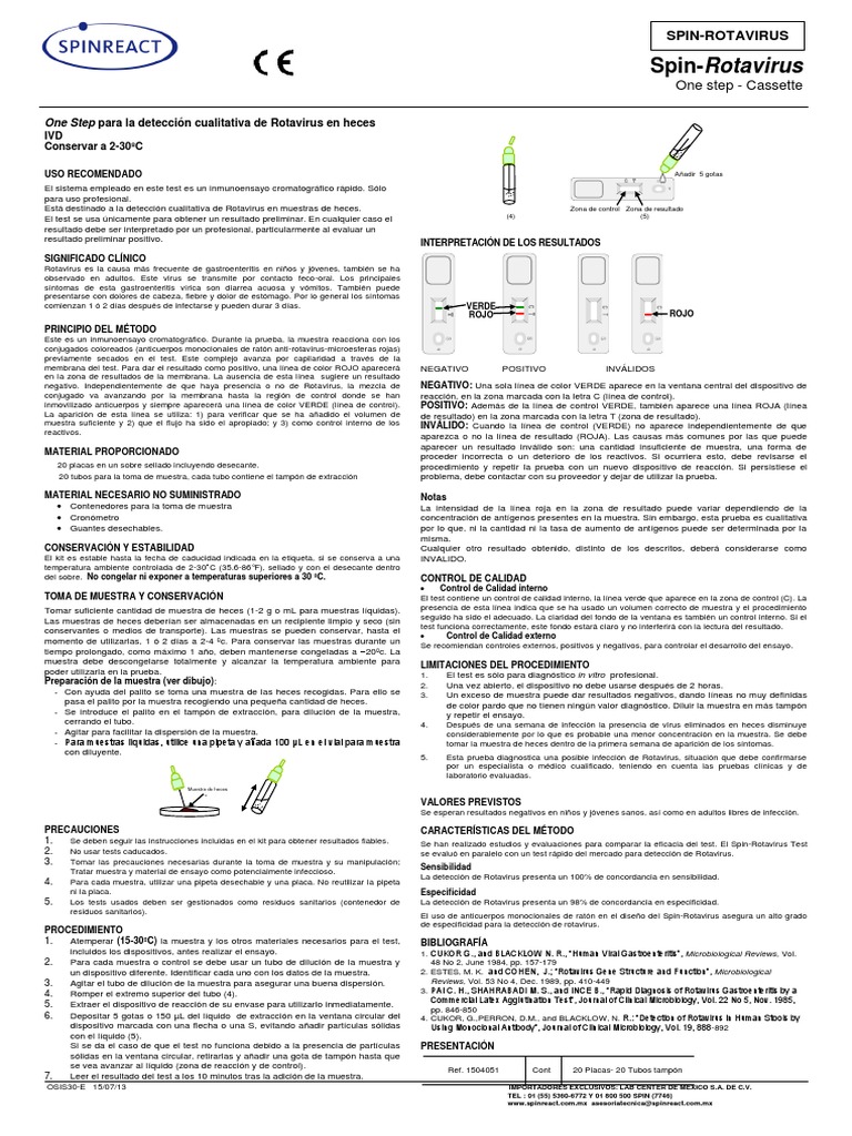 Rotavirus Spinreact | PDF | Especialidades Medicas | Medicina CLINICA