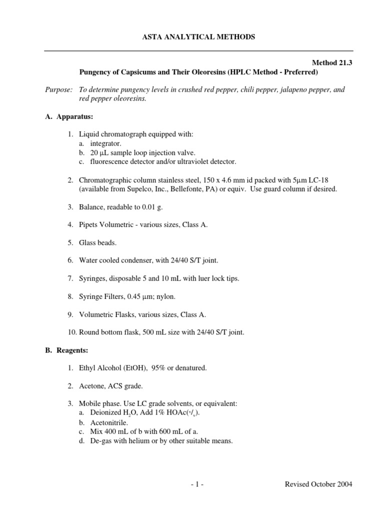 Method 21.3W | Download Free PDF | Chemistry | Physical Sciences