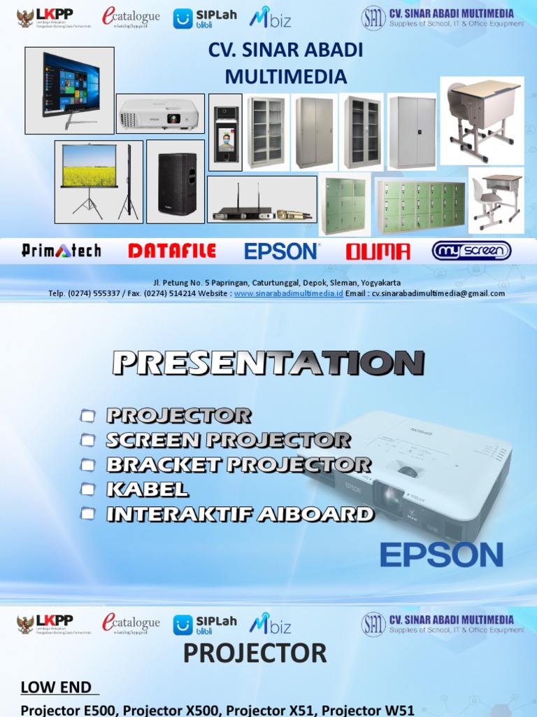 Proyektor & Layar untuk Bisnis | PDF | Griya & Taman