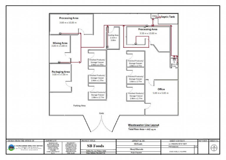 SB Foods Wastewater Line Layout Final | PDF