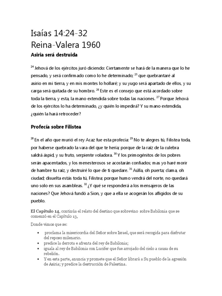 Estudio de Isaias 14 | PDF | Asiria | Babilonia