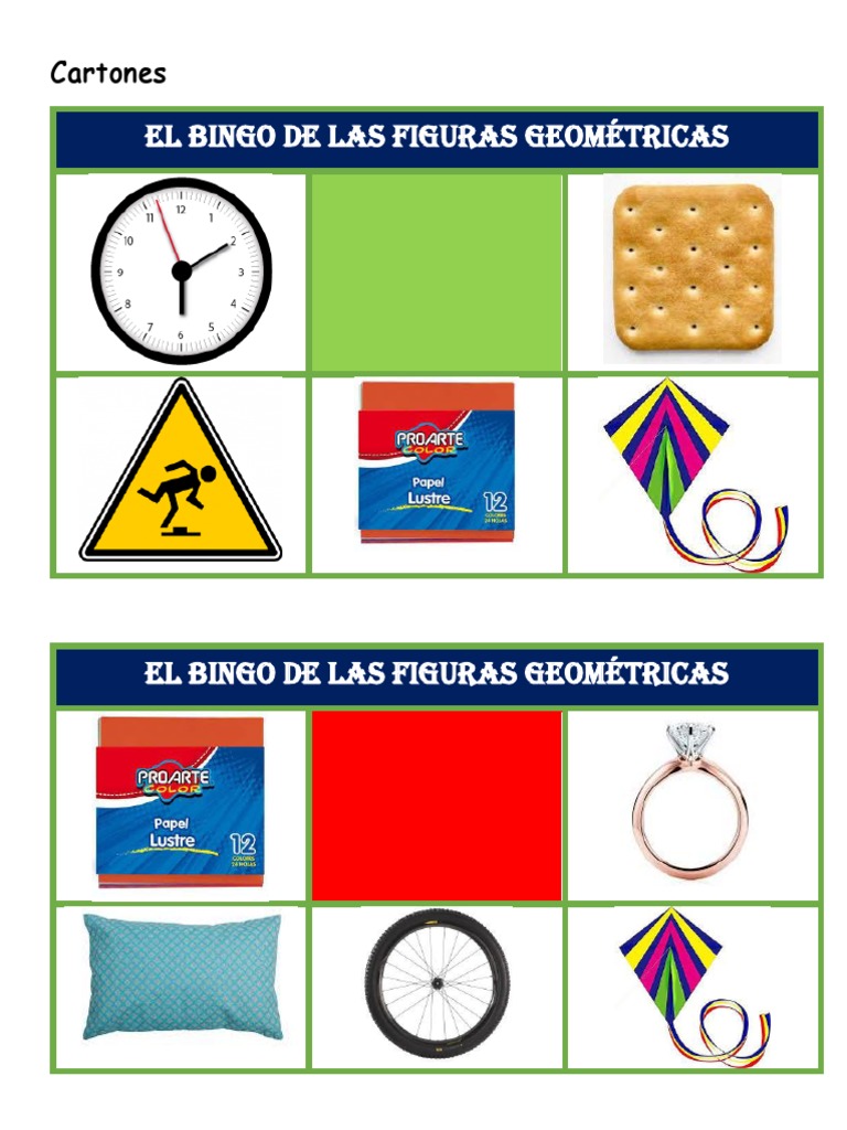 Bingo de Figuras Geométricas II | PDF
