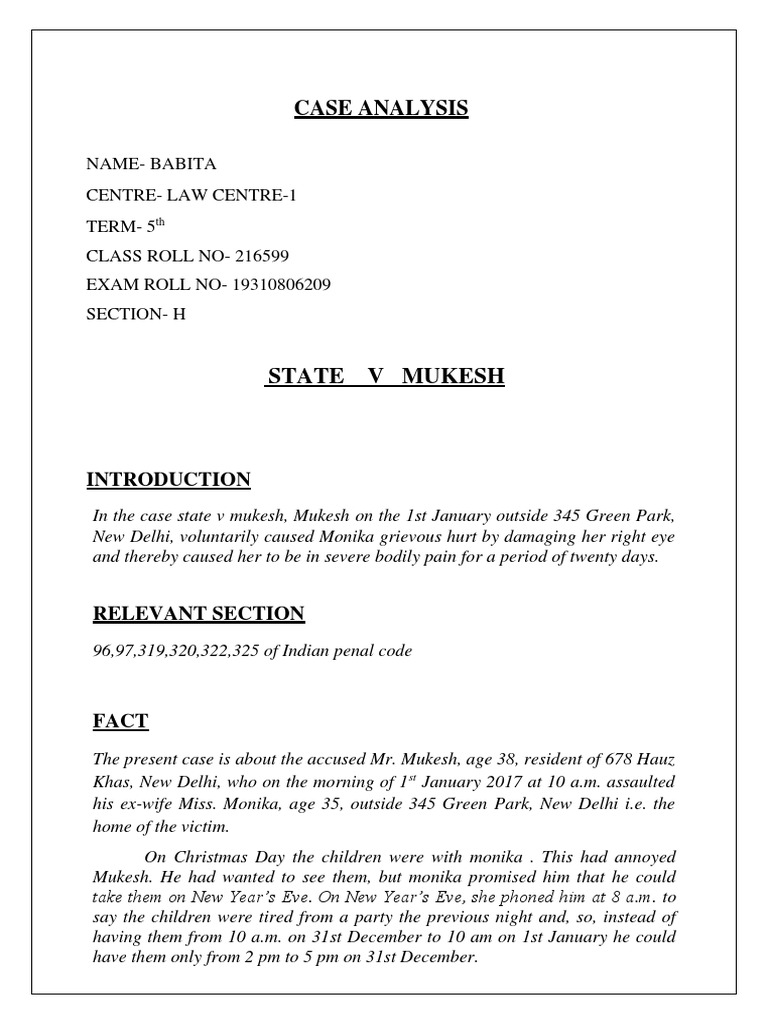 A Case of Domestic Violence: State v Mukesh | PDF | Misconduct | Public Law