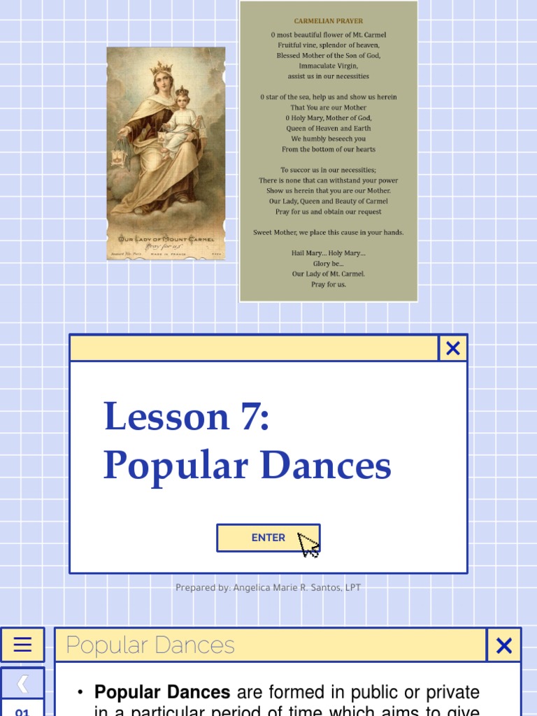 Lesson 7 - Popular Dances | PDF | Dances | Social Dance
