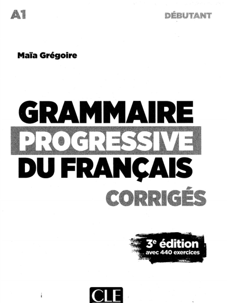 Grammaire A1 Corrigés | PDF