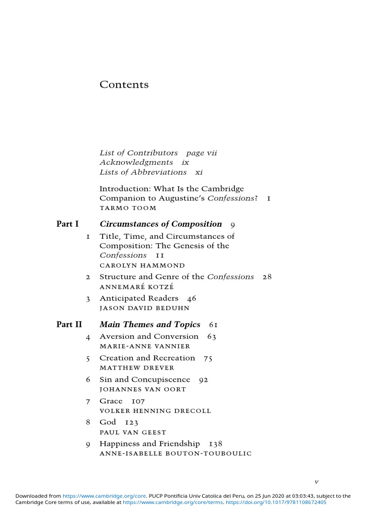 Cambridge Companion to Augustine | PDF | Confessions (Augustine ...
