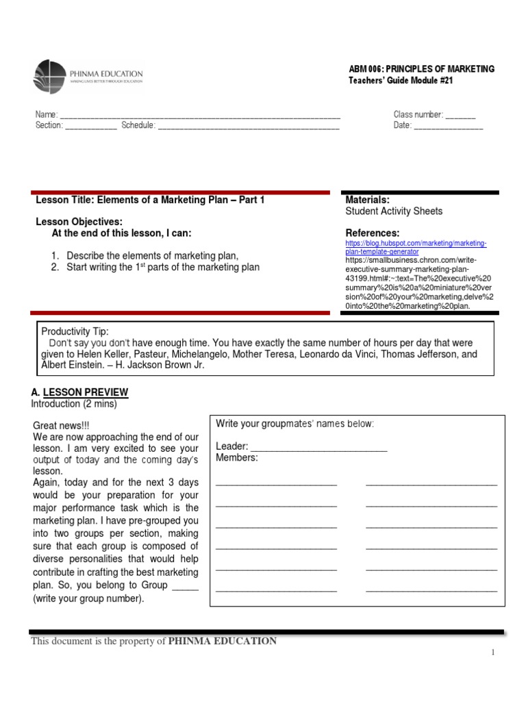 TG #21 - ABM 006 | PDF | Business | Cognitive Science