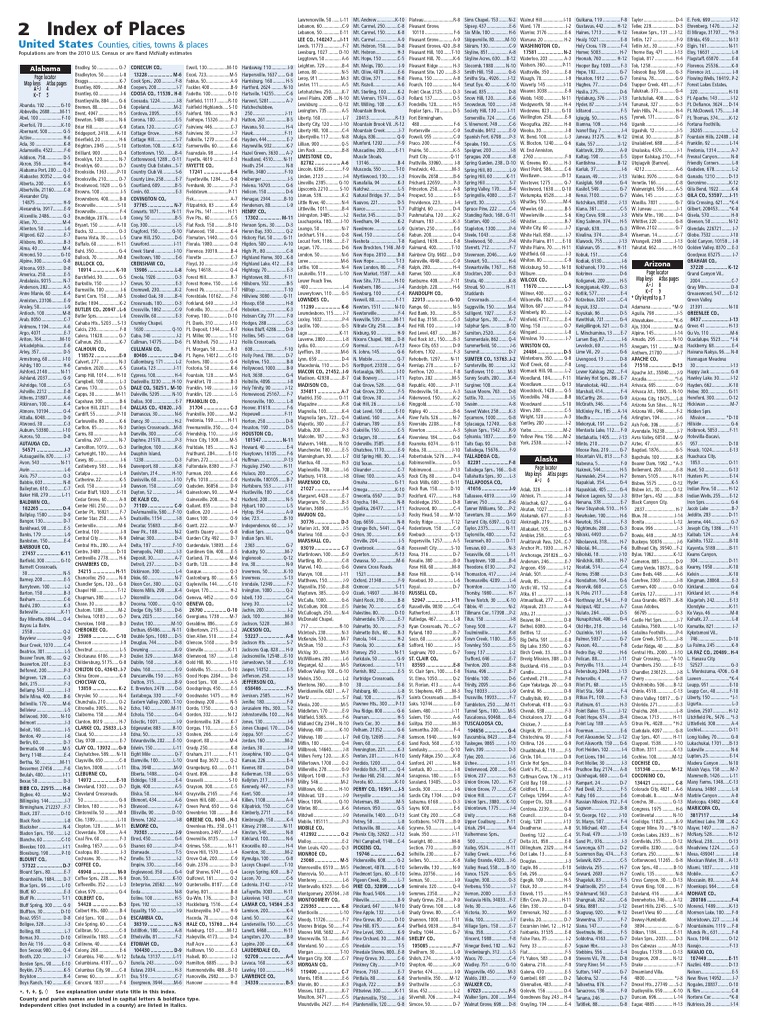 2022 Road Atlas Index | PDF