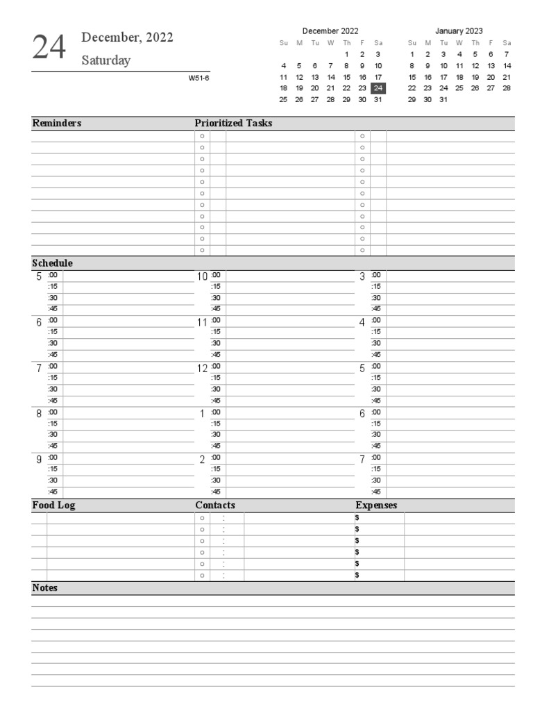 Printable Daily Planner v2 | PDF