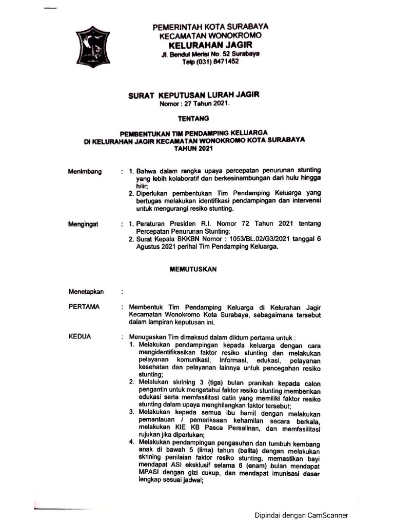 SK Tim Pendamping Keluarga - 224332035 | PDF