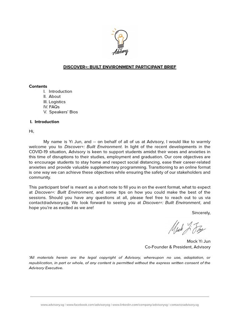 Discover+ - Built Environment Participant Brief | PDF | Building ...