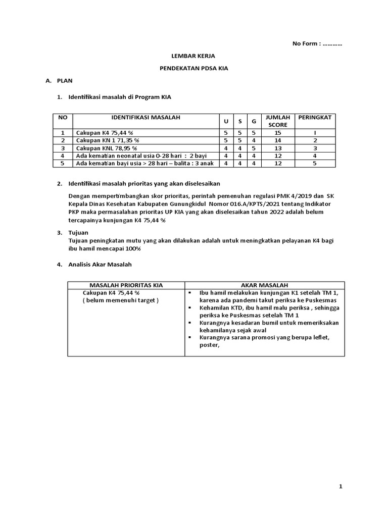 Final PDSA Program KIA | PDF