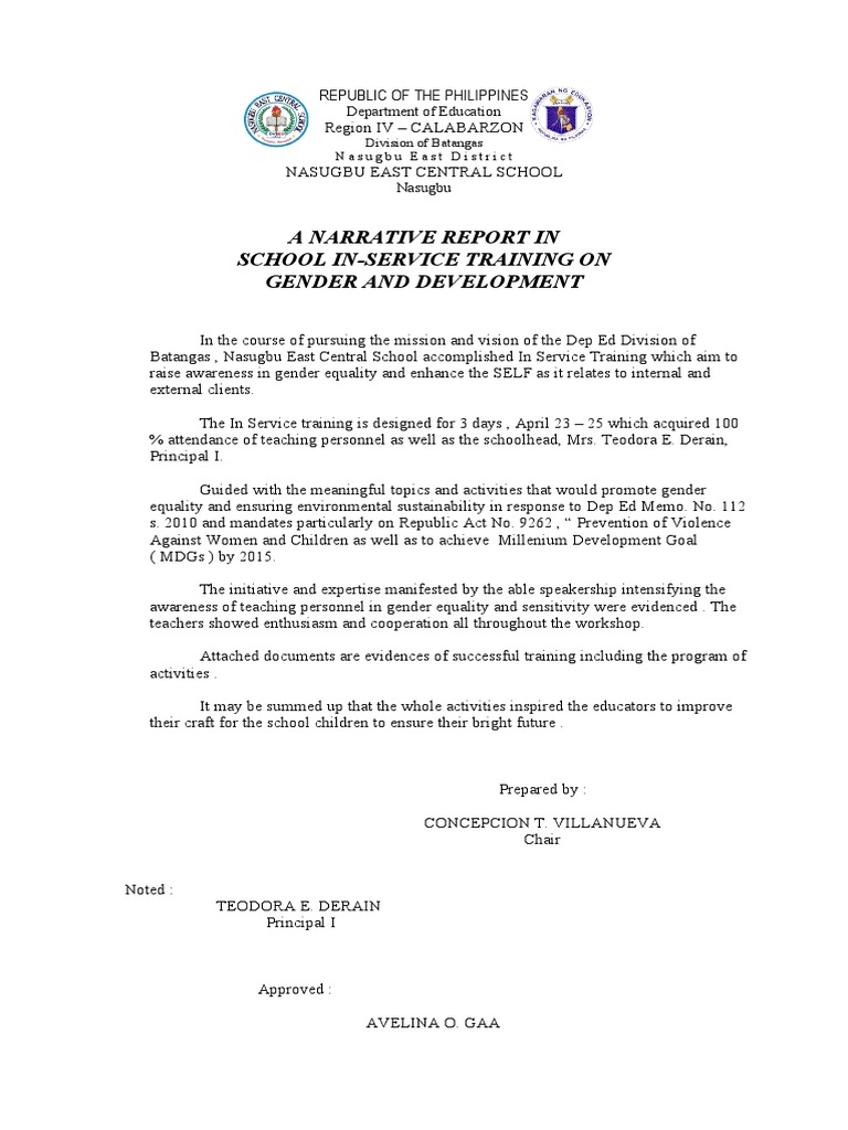 GAD Narrative Report | PDF