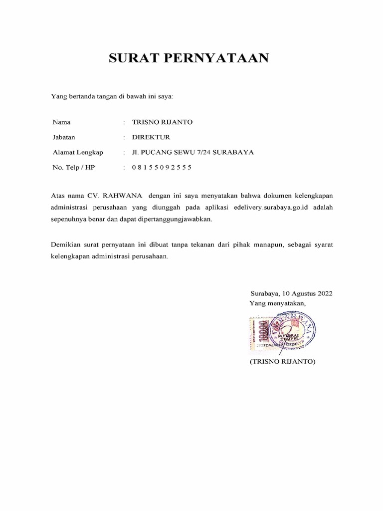 Format Surat | PDF