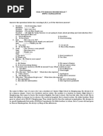 Latihan Soal PTS Bahasa Inggris Kelas 9 Semester 1 K13 Revisi | PDF