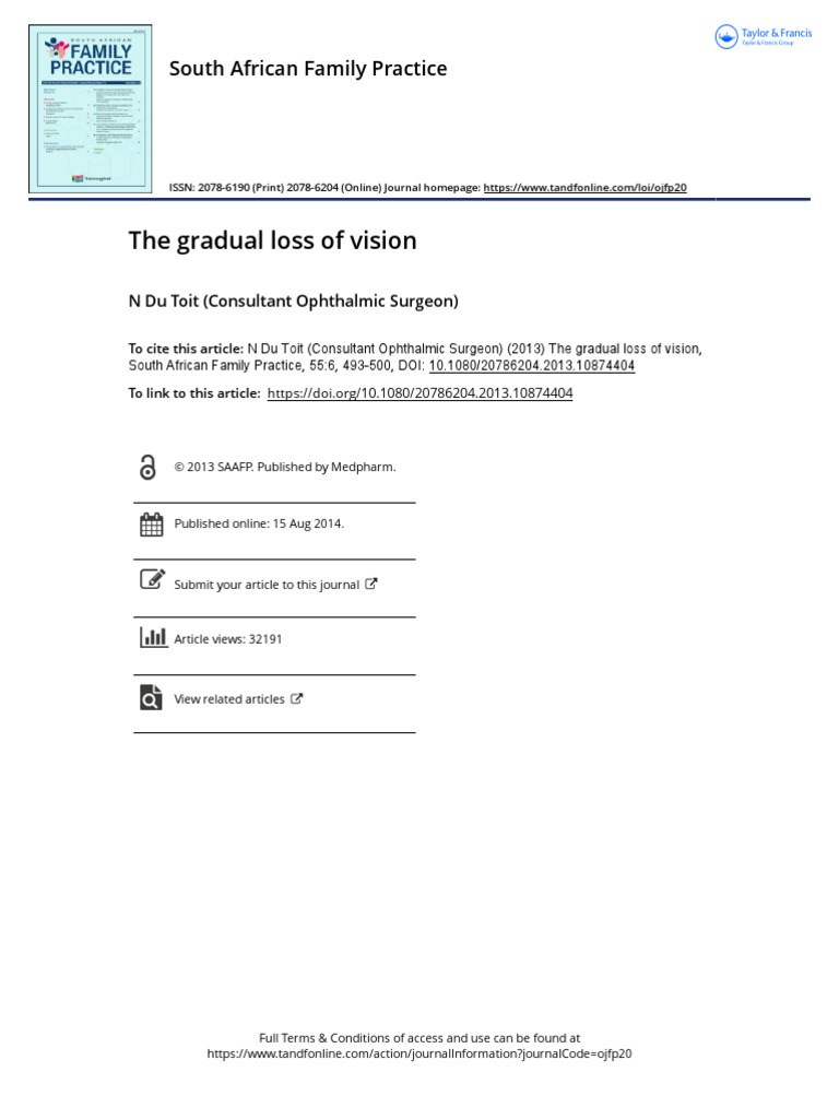 The Gradual Loss of Vision | PDF | Visual Impairment | Cataract