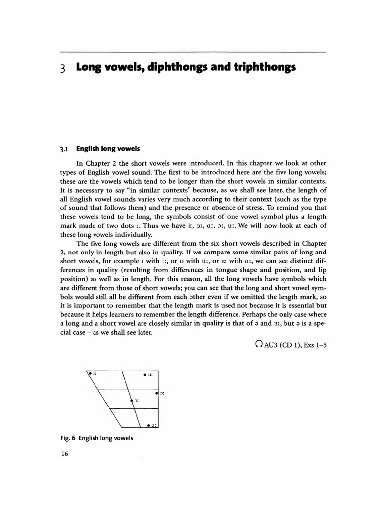 Long Vowels, Diphthongs, and Triphthongs | PDF | Vowel | English Language