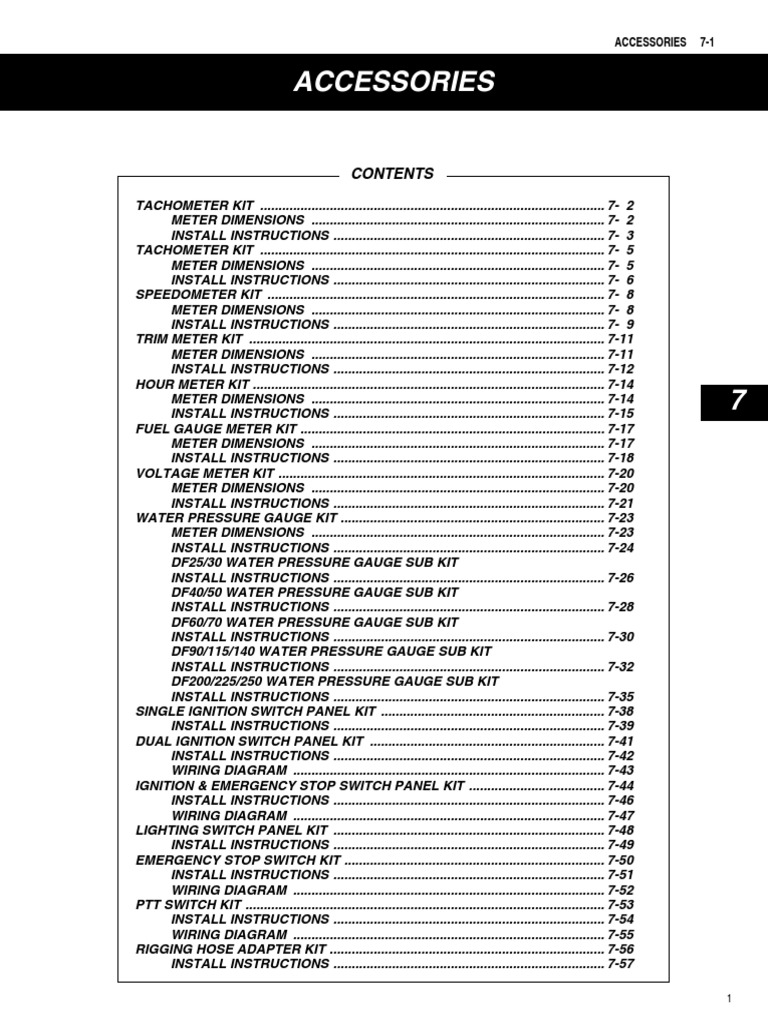 SUZUKI DF25 DF250 Instruments 3 | PDF | Drill | Electrical Connector