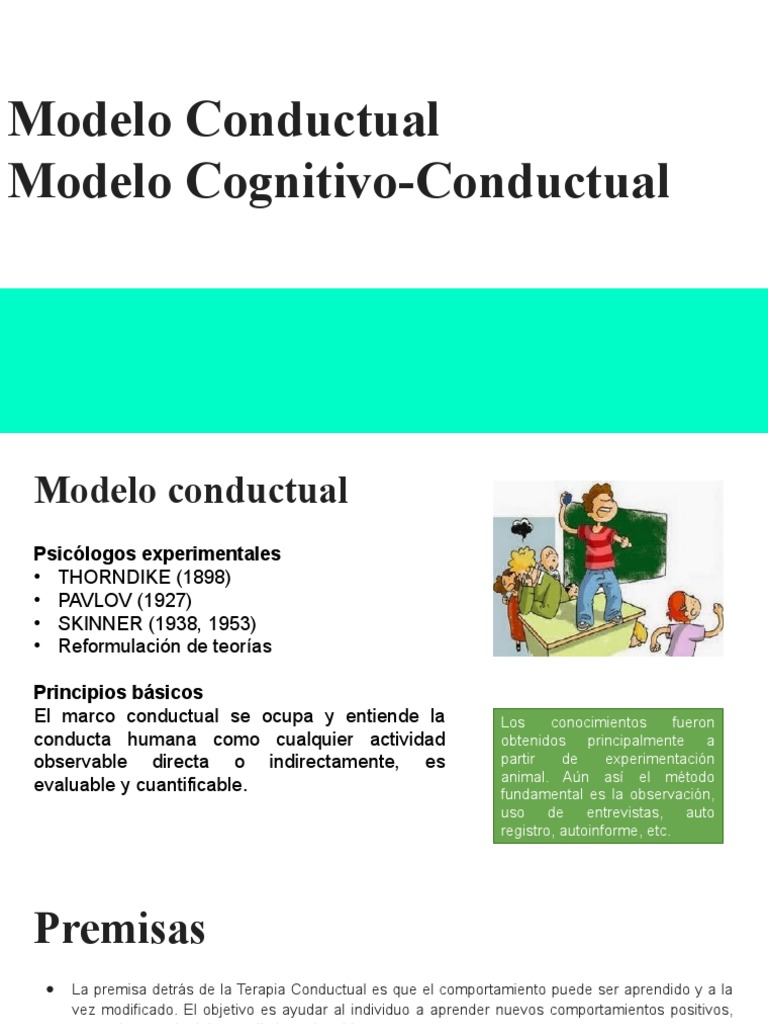 Modelo Conductual Modelo Cognitivo-Conductual | PDF | Terapia de ...
