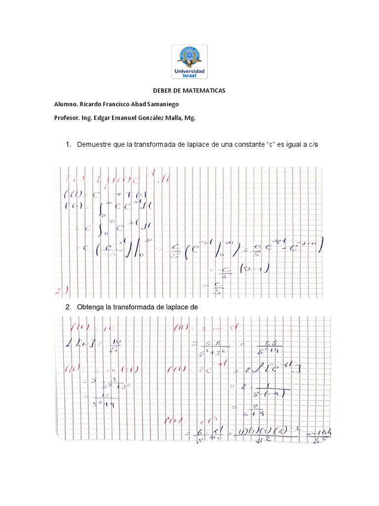 deber semana 7 laplace | PDF