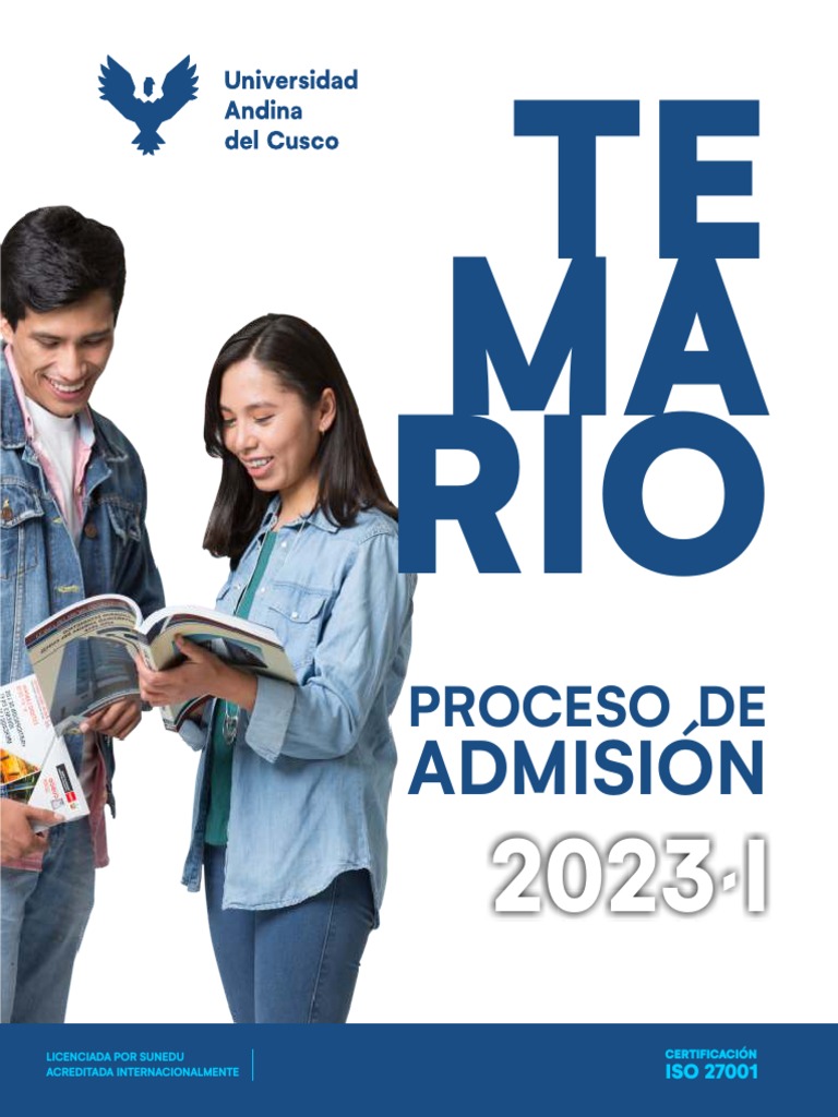 Temario Admisión 2023 | PDF | Fuerza | Ecuaciones