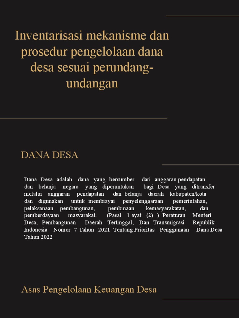 Materi Dana Desa | PDF