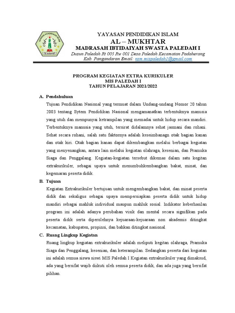 1.2.4.4 Program Ekstra | PDF