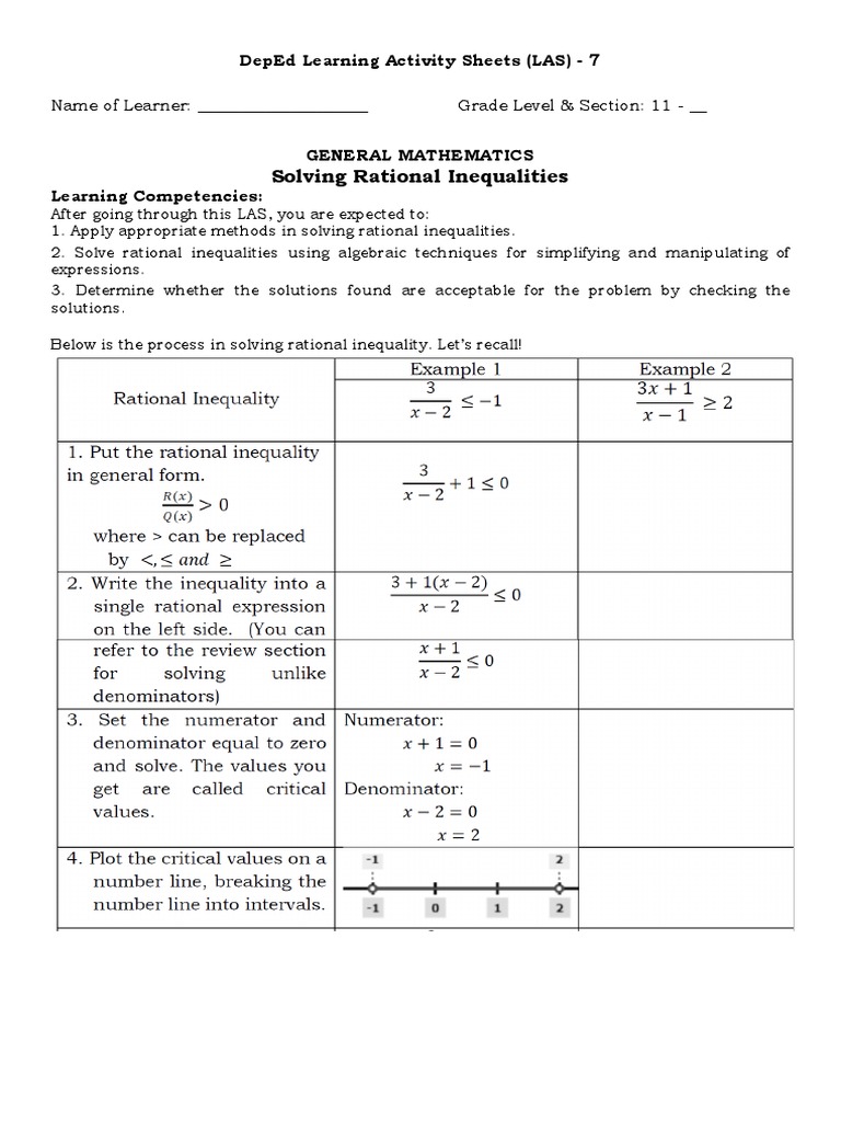 LAS Gen Math Module 7 | PDF | Rational Number | Numbers