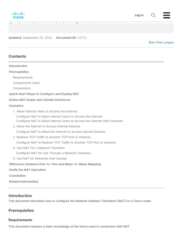 Configure Network Address Translation - Cisco | PDF | Ip Address ... Configure Network Address Translation - Cisco | PDF | Ip Address ...