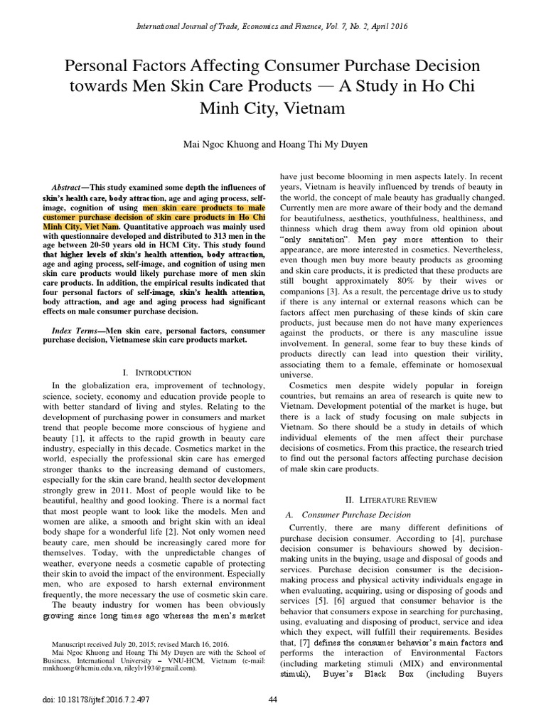 Men Cosmetics | PDF | Behavior | Consumer Behaviour