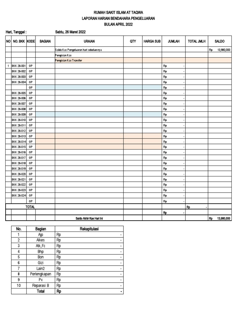 07 Lap. Kas Harian Juli 2022 | PDF