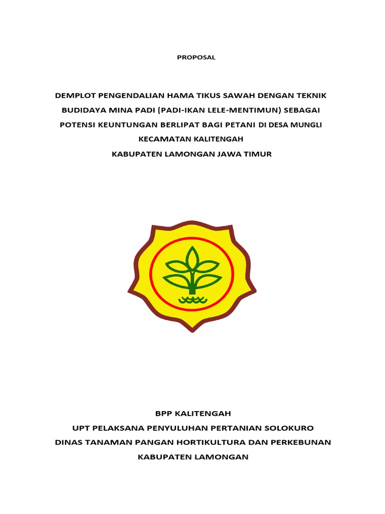 Proposal Demplot Mina Padi | PDF