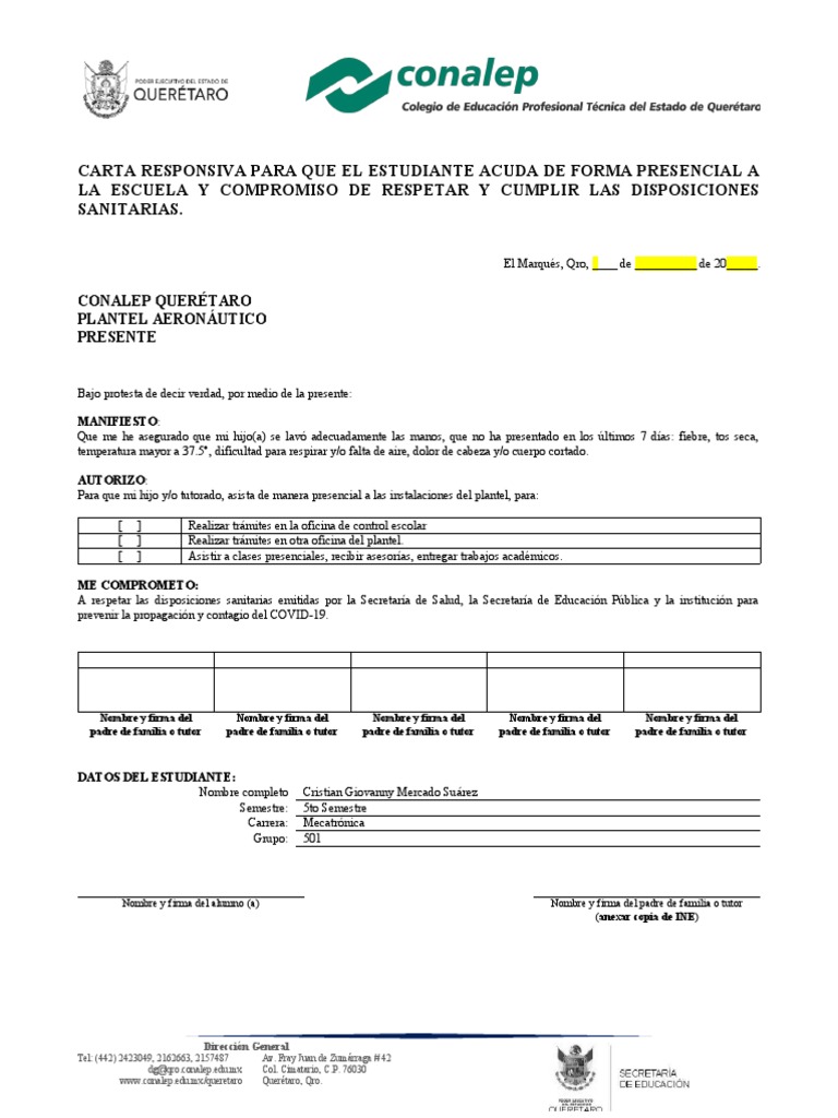 Formato de Asistencia Presencial PROPUESTA DIARIA | PDF