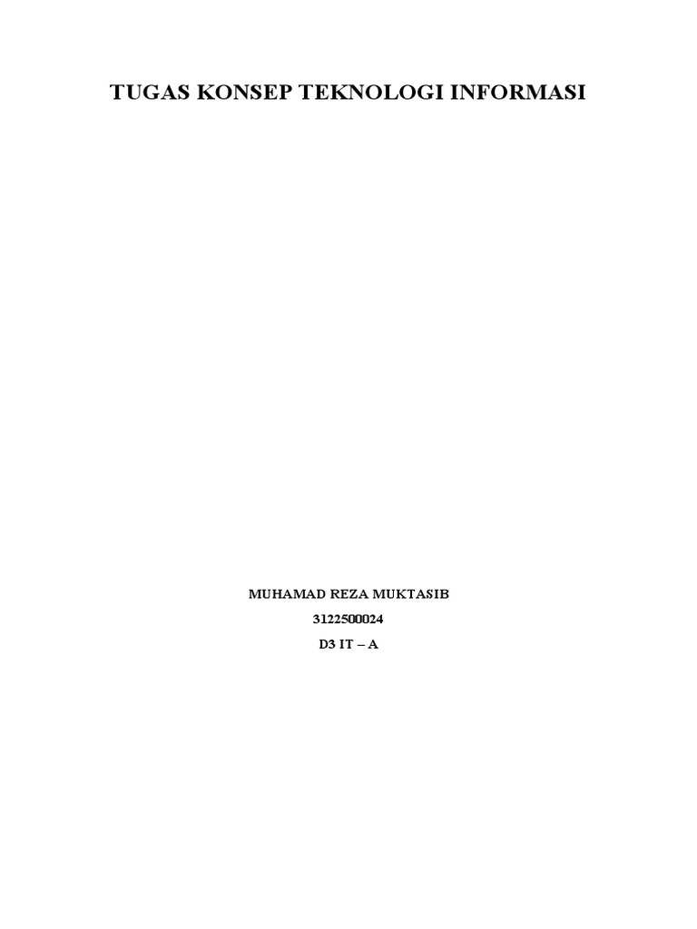Tugas Konsep Teknologi Informasi | PDF | Computer Programming ... Tugas Konsep Teknologi Informasi | PDF | Computer Programming ...