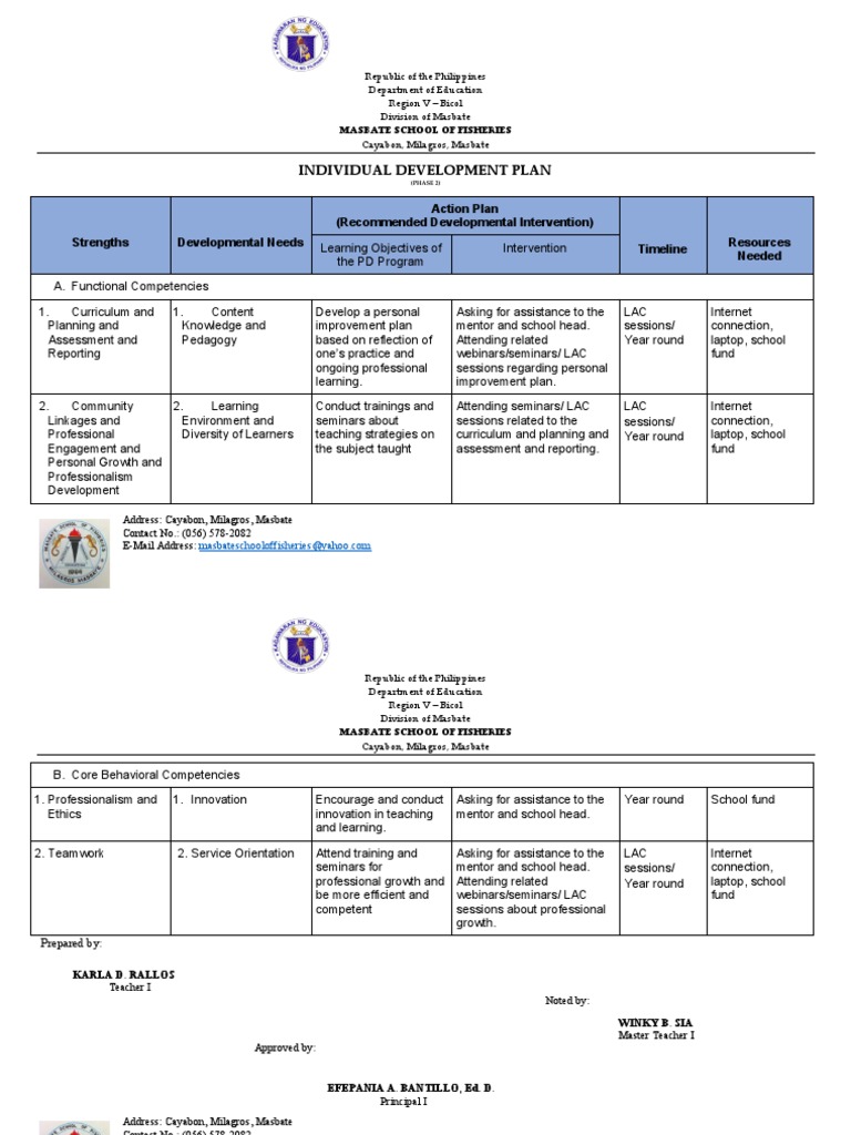 Individual Development Plan | PDF | Mentorship | Learning