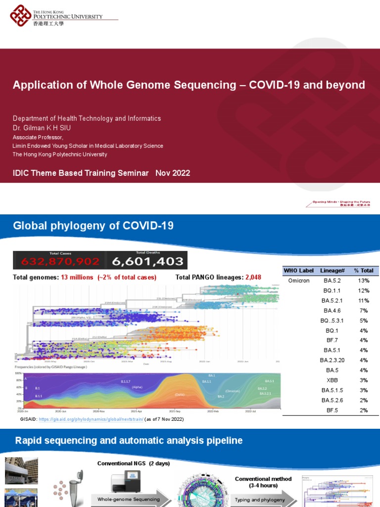 Application of Whole Genome Sequencing - COVID-19 and Beyond | Download Free PDF | Phylogenetic ...