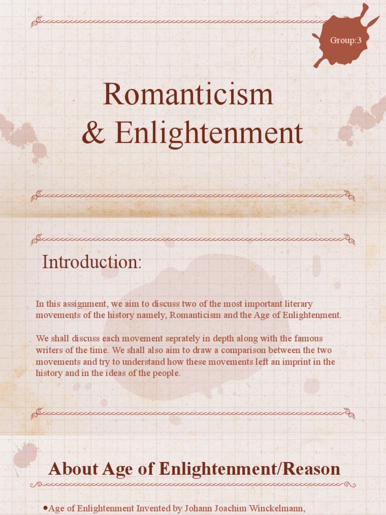 Romanticism vs. Enlightenment: Key Differences | PDF | Romanticism ...