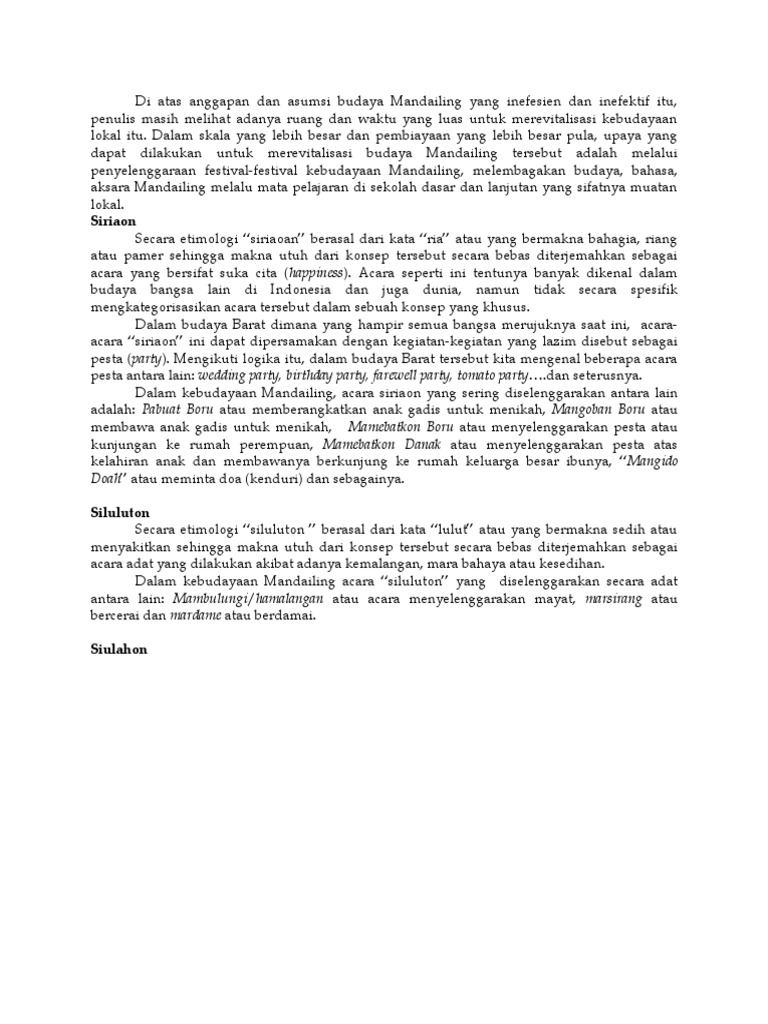 Siriaon: Doah" Atau Meminta Doa (Kenduri) Dan Sebagainya | PDF