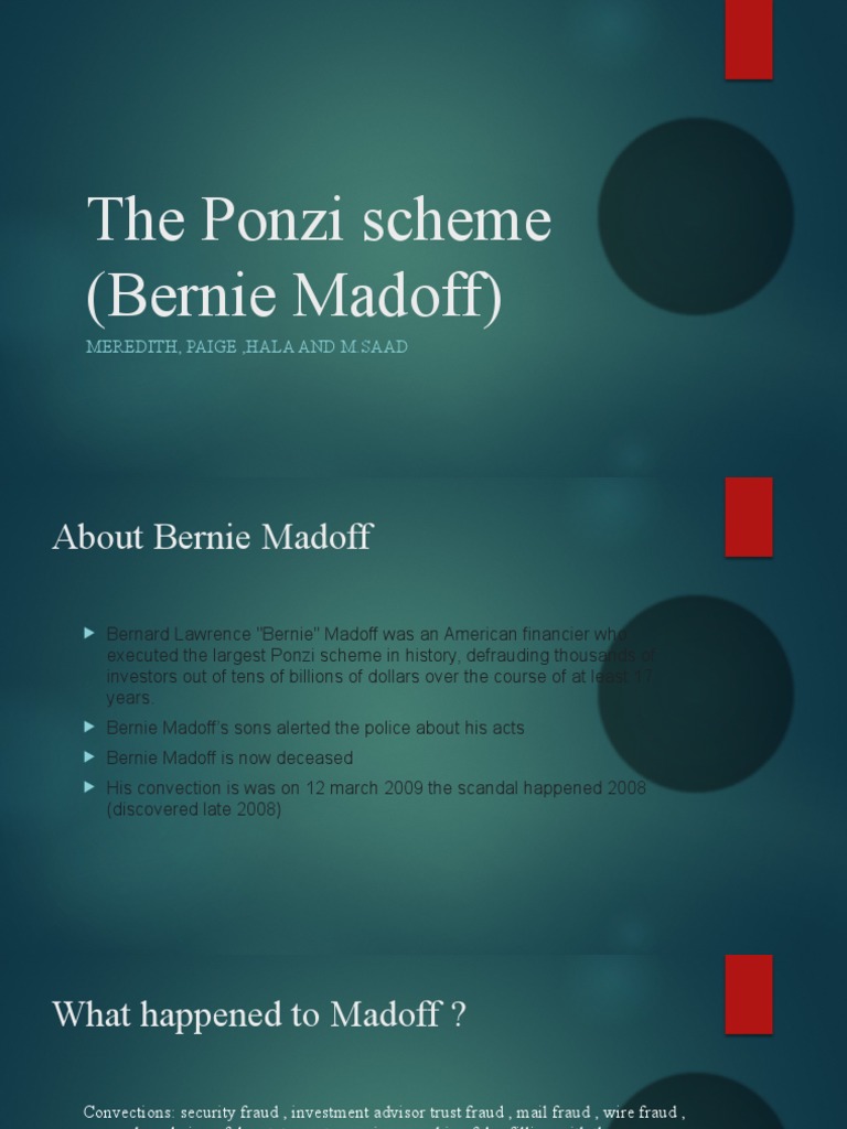 The Ponzi Scheme (Bernie Madoff) | PDF | Politics | Social Science