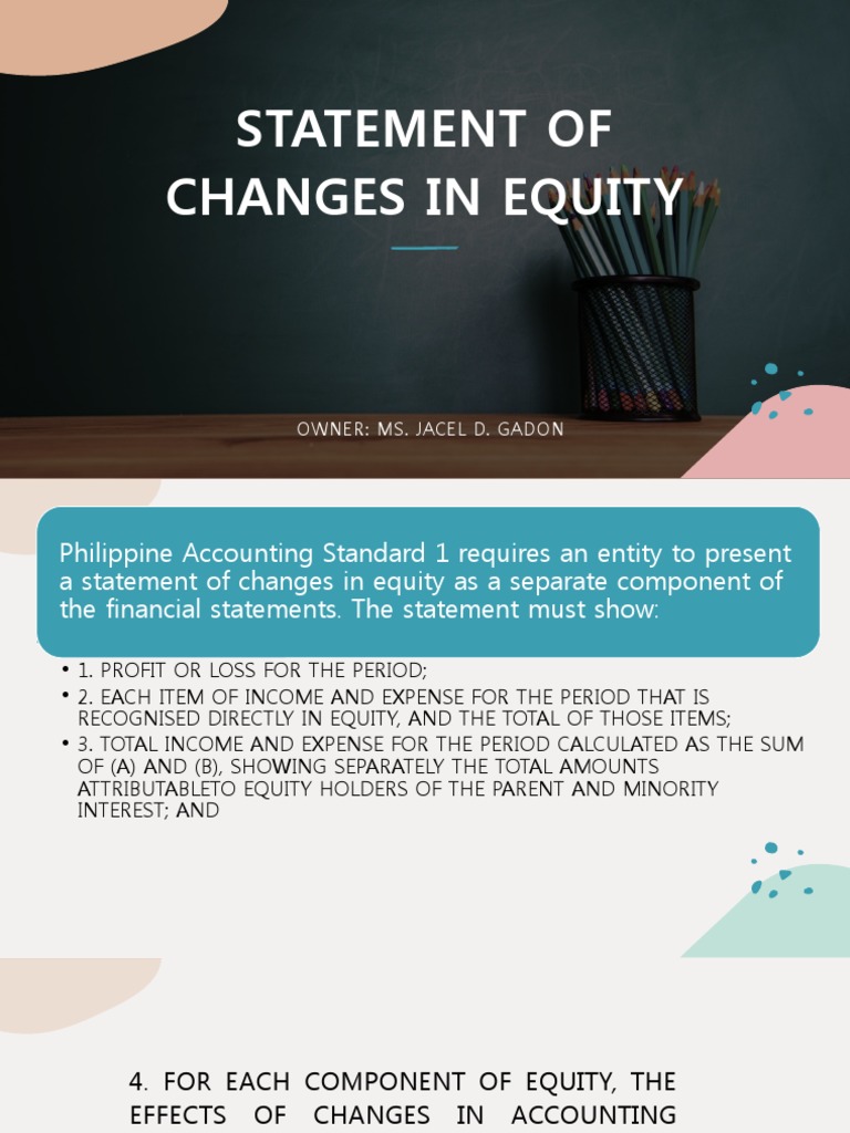 Statement of Changes in Equity Explained | PDF | Equity (Finance) | S ...