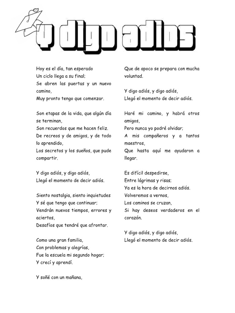 Y Digo Adios | PDF