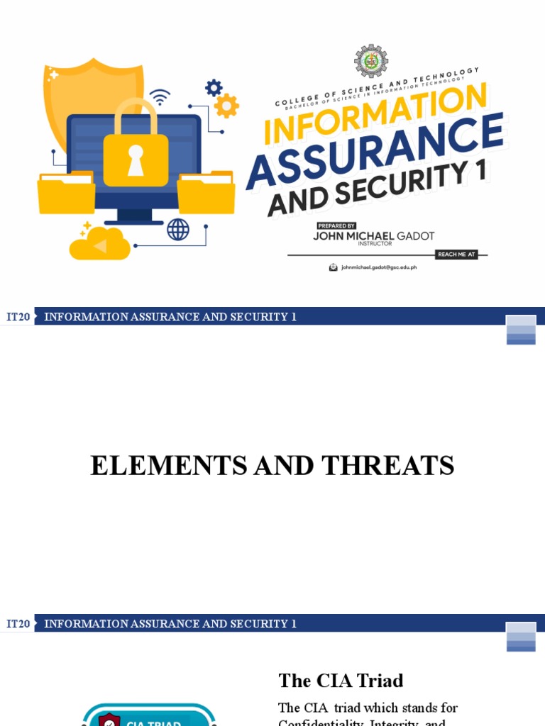 Information Assurance and Security | PDF | Information Security | Security