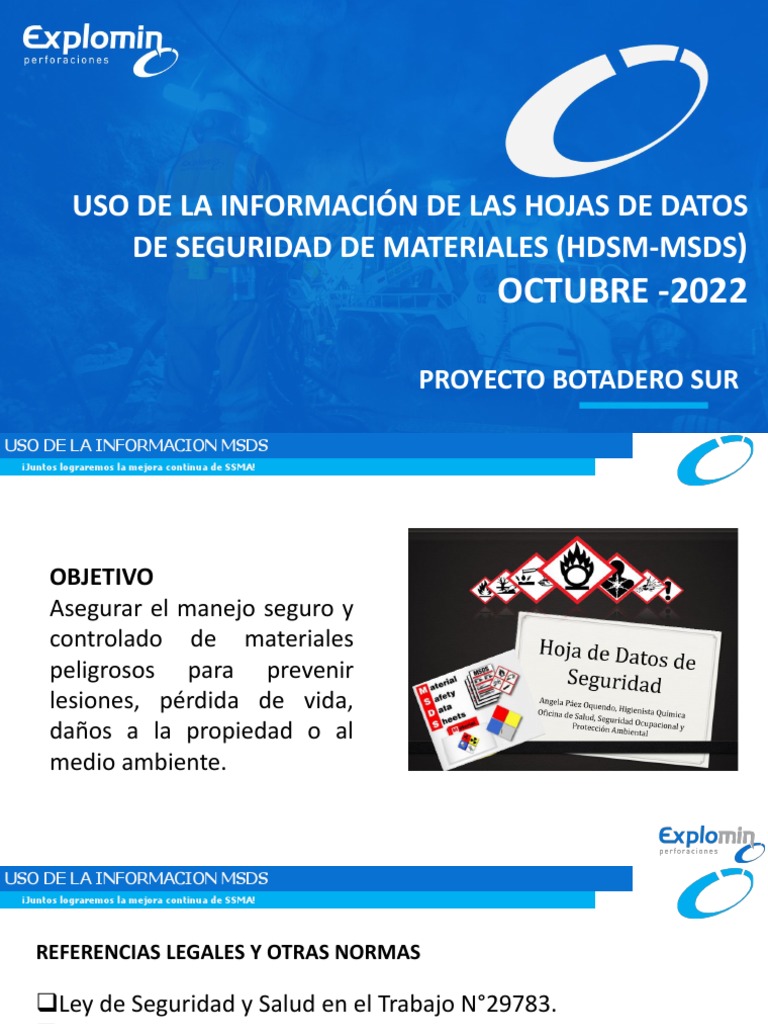 Uso HOJAS MSDS | PDF | Mercancías peligrosas | La seguridad