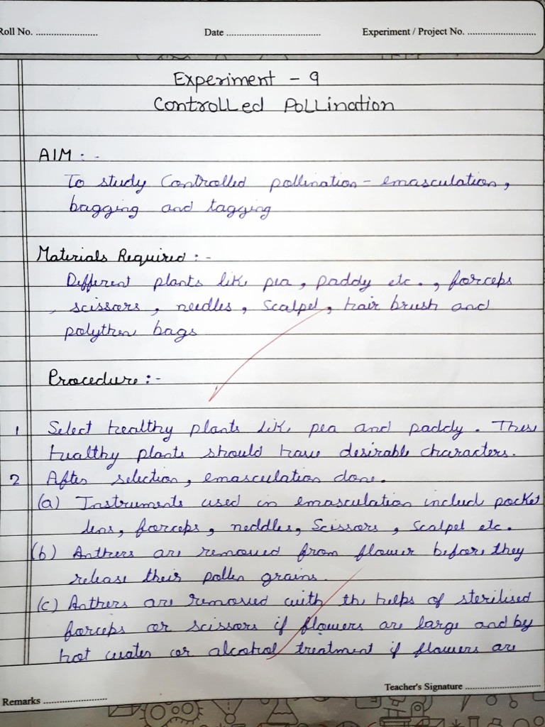 XII Biology Experiment | PDF
