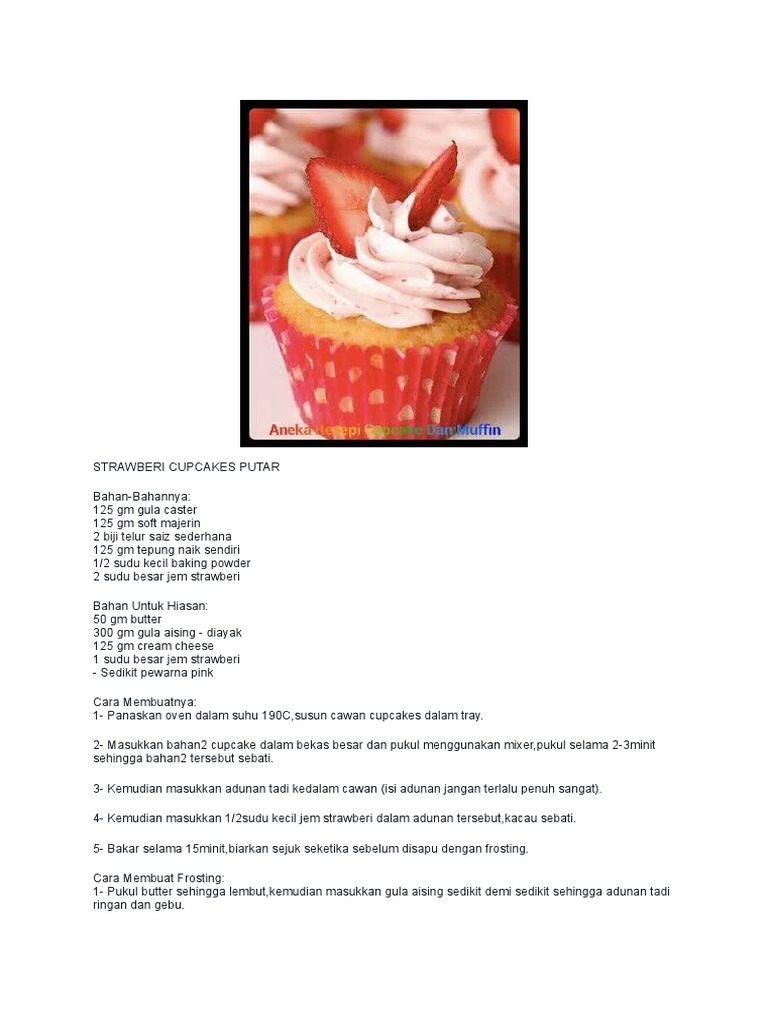 Strawberi Cup Cakes | PDF