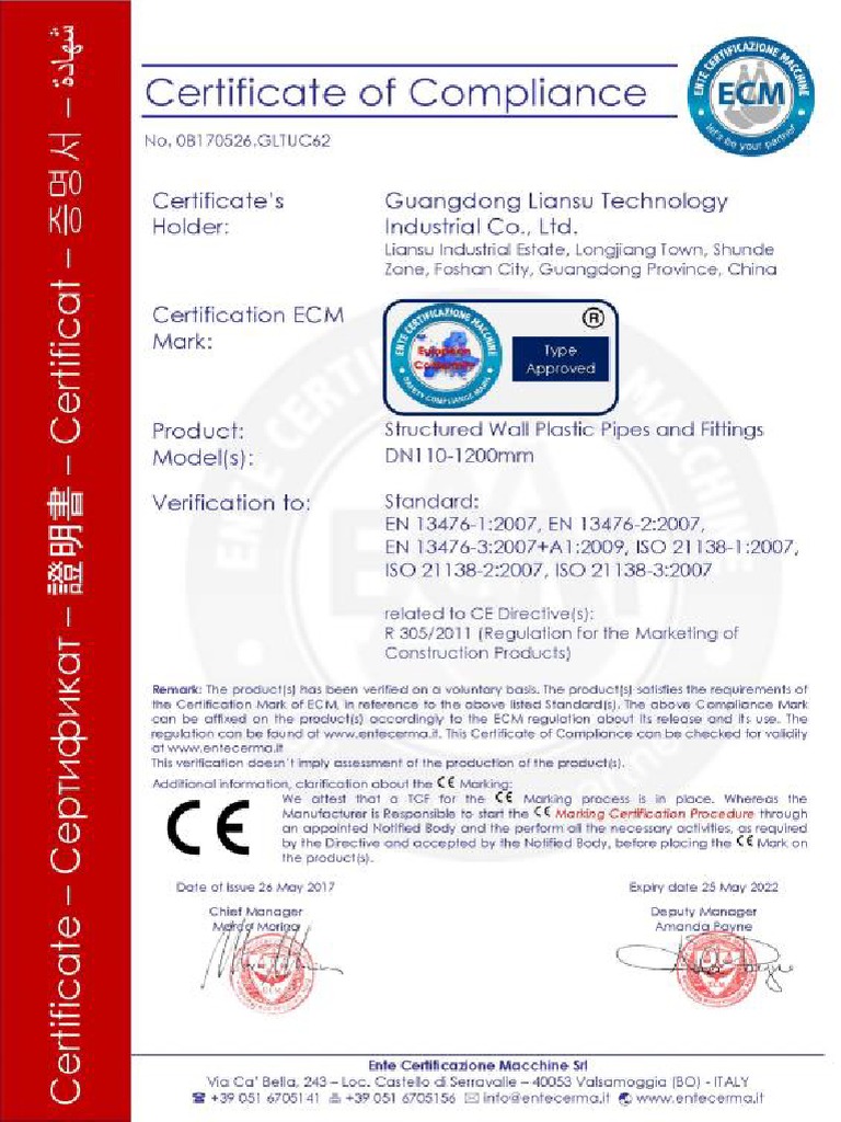 CE Certificate | PDF