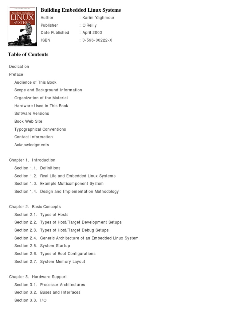 Building Embedded Linux Systems 2nd Edit | PDF | Linux Distribution ... Building Embedded Linux Systems 2nd Edit | PDF | Linux Distribution ...