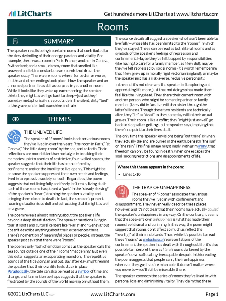 LitCharts-rooms | PDF | Poetry | Poetics