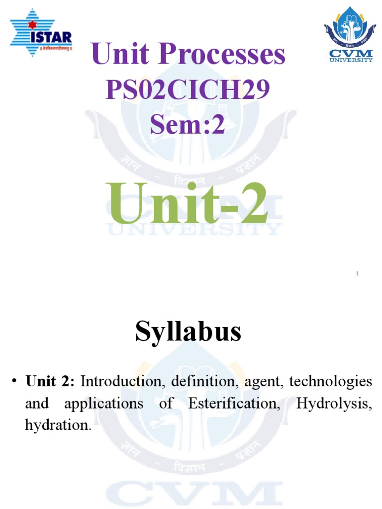 Sem 2 Unit 2 | PDF | Ester | Reaction Rate
